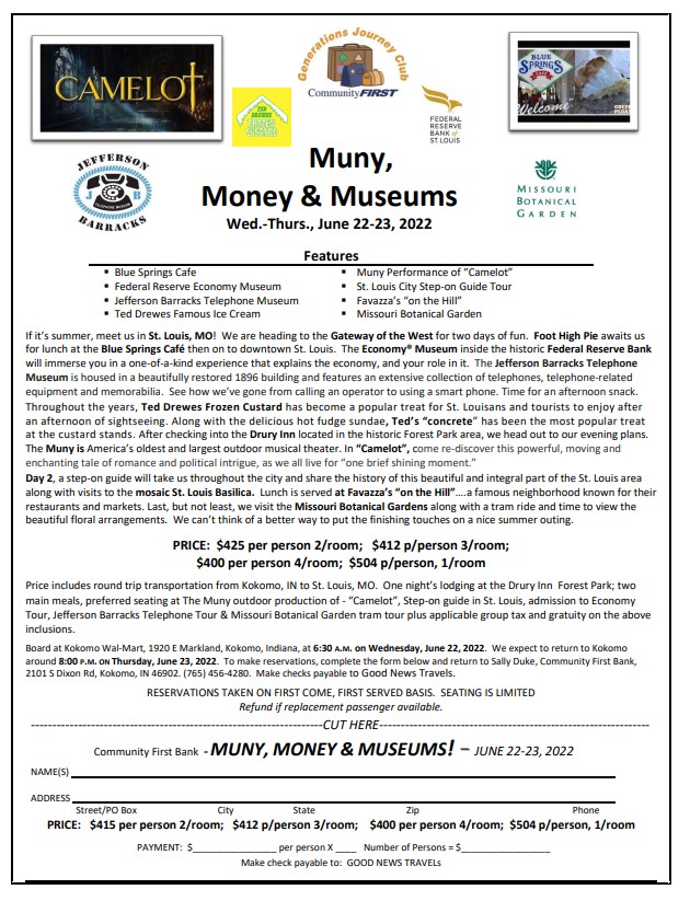 Trip Flyers - Community First Bank of Indiana