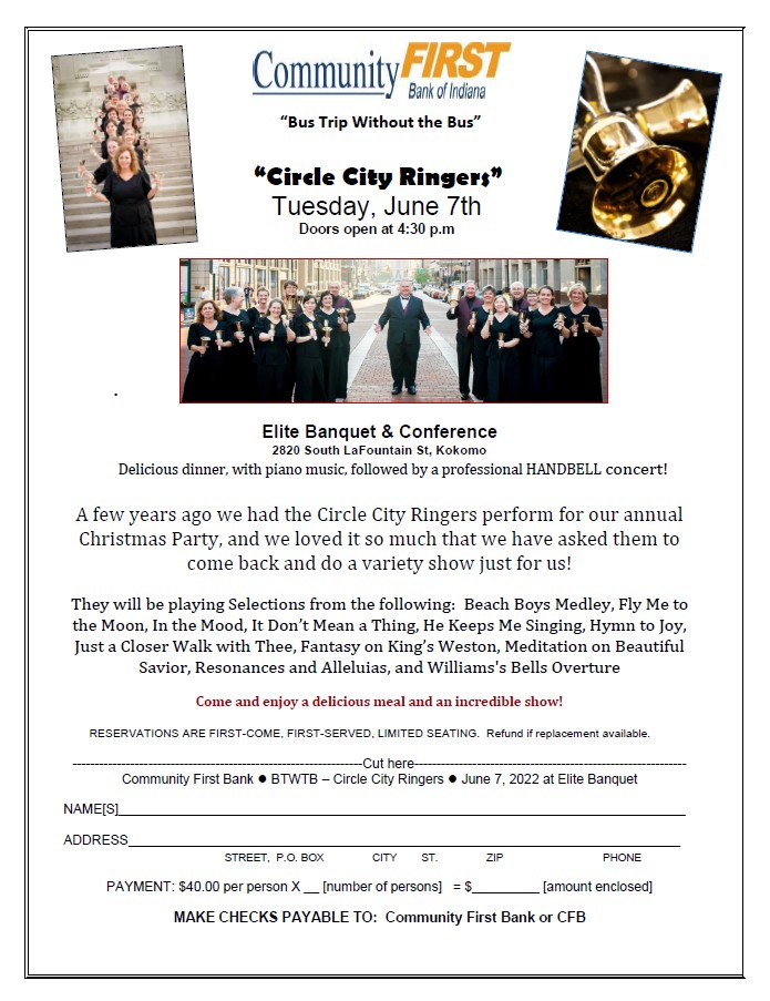 Trip Flyers - Community First Bank of Indiana