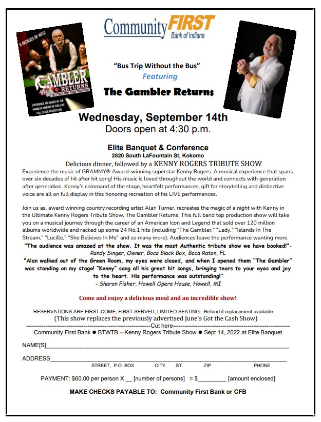 Trip Flyers - Community First Bank of Indiana