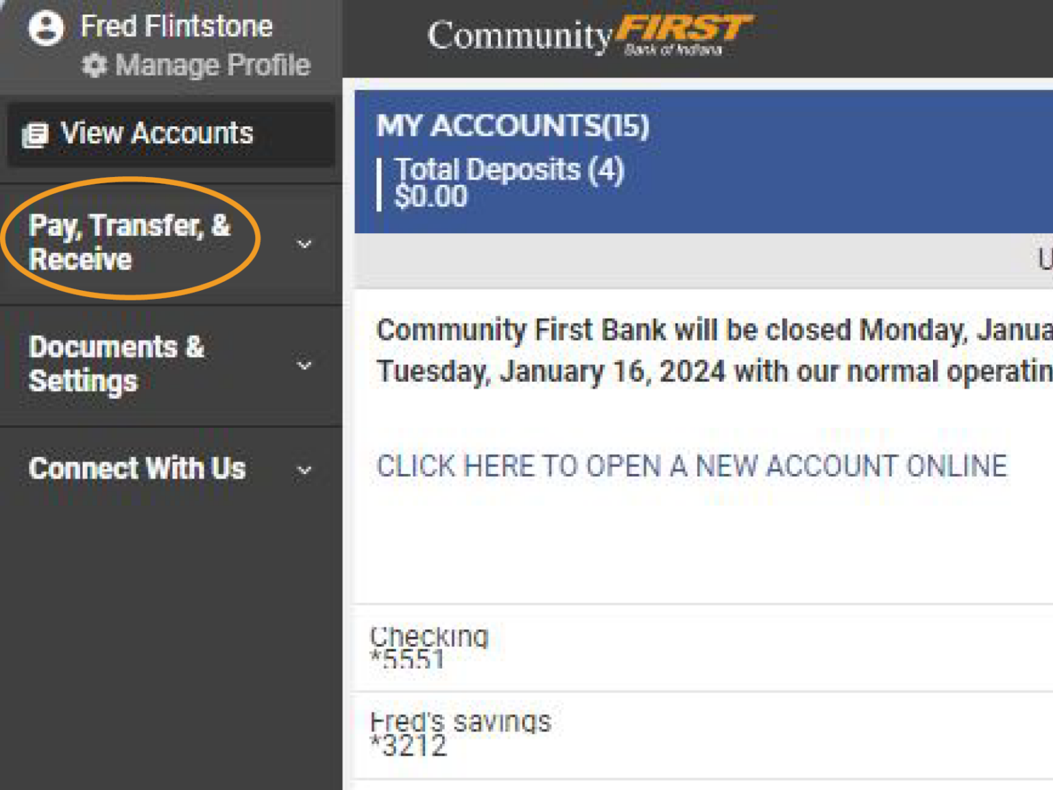 Online Banking Bill Pay - Community First Bank of Indiana