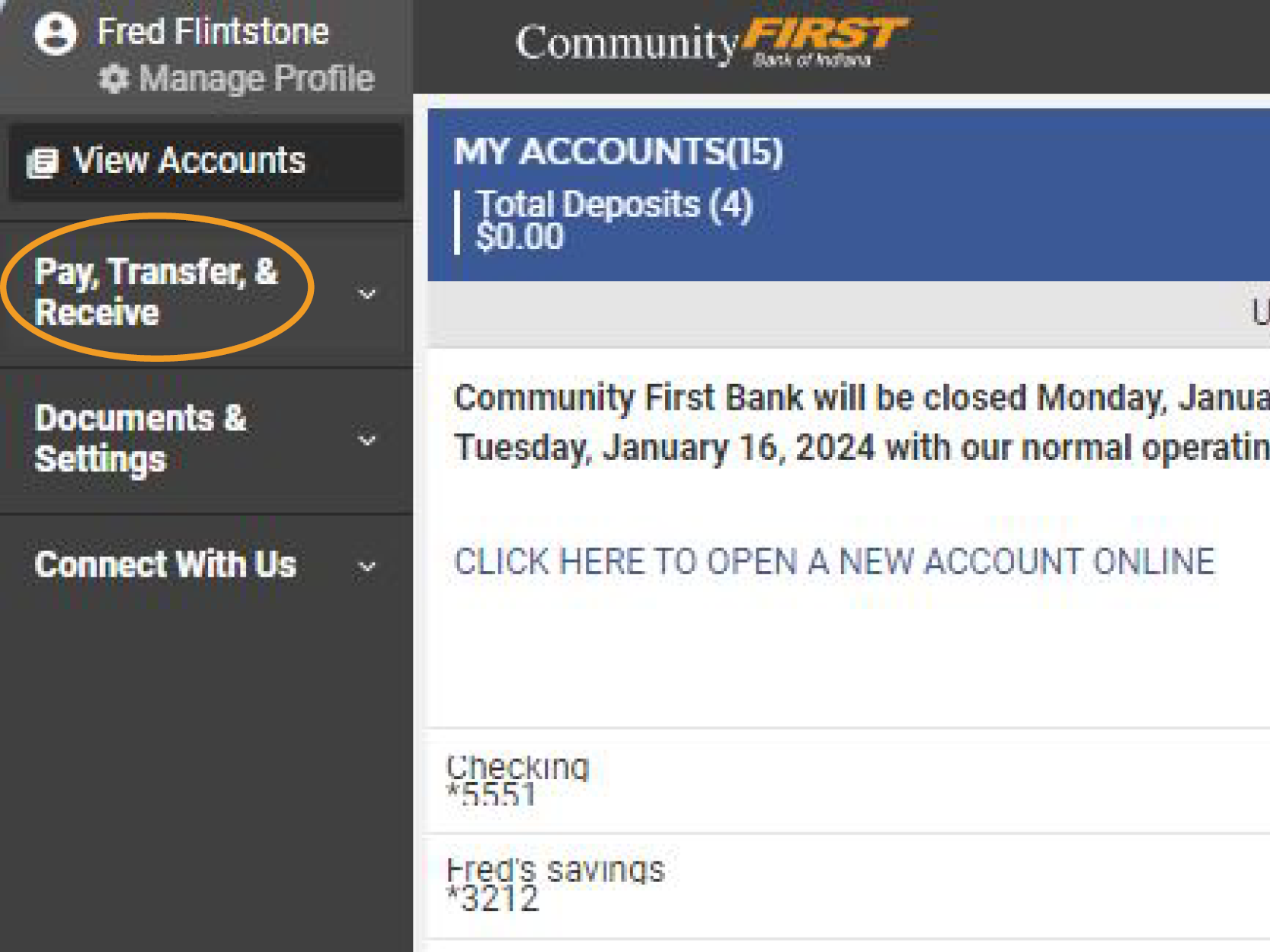 Online Banking Bill Pay - Community First Bank of Indiana